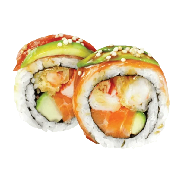 Rainbow Roll (8pcs) – OOMORI Japanese Kitchen
